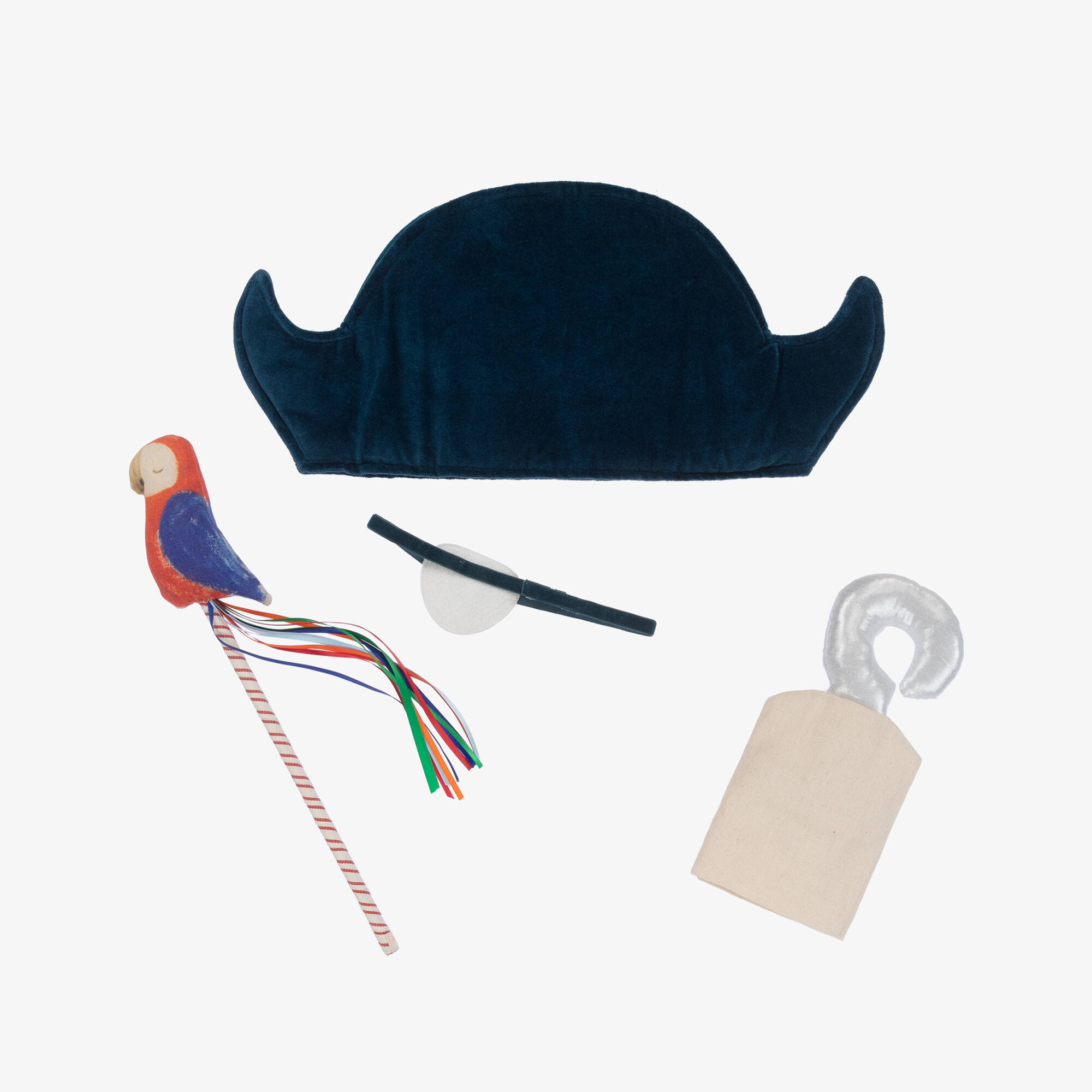 Meri Meri - Blue Velvet Pirate Hat Costume Set | Childrensalon