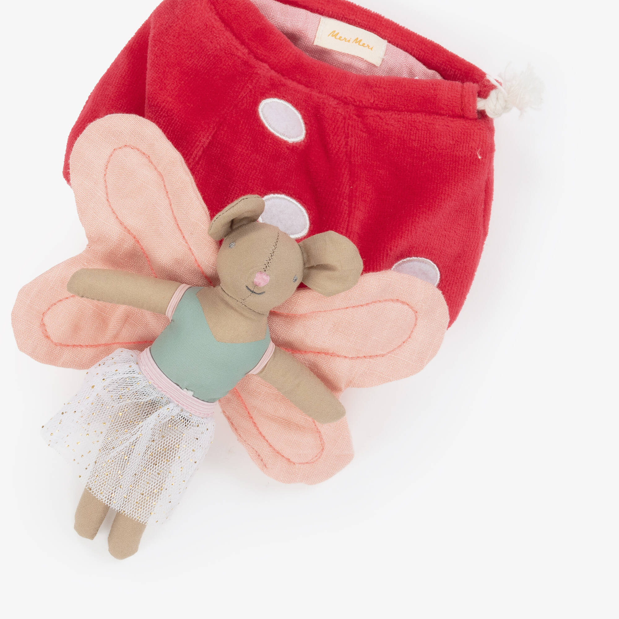 Meri Meri - Girls Fairy Mouse Doll & Mushroom Pouch Set (15cm ...
