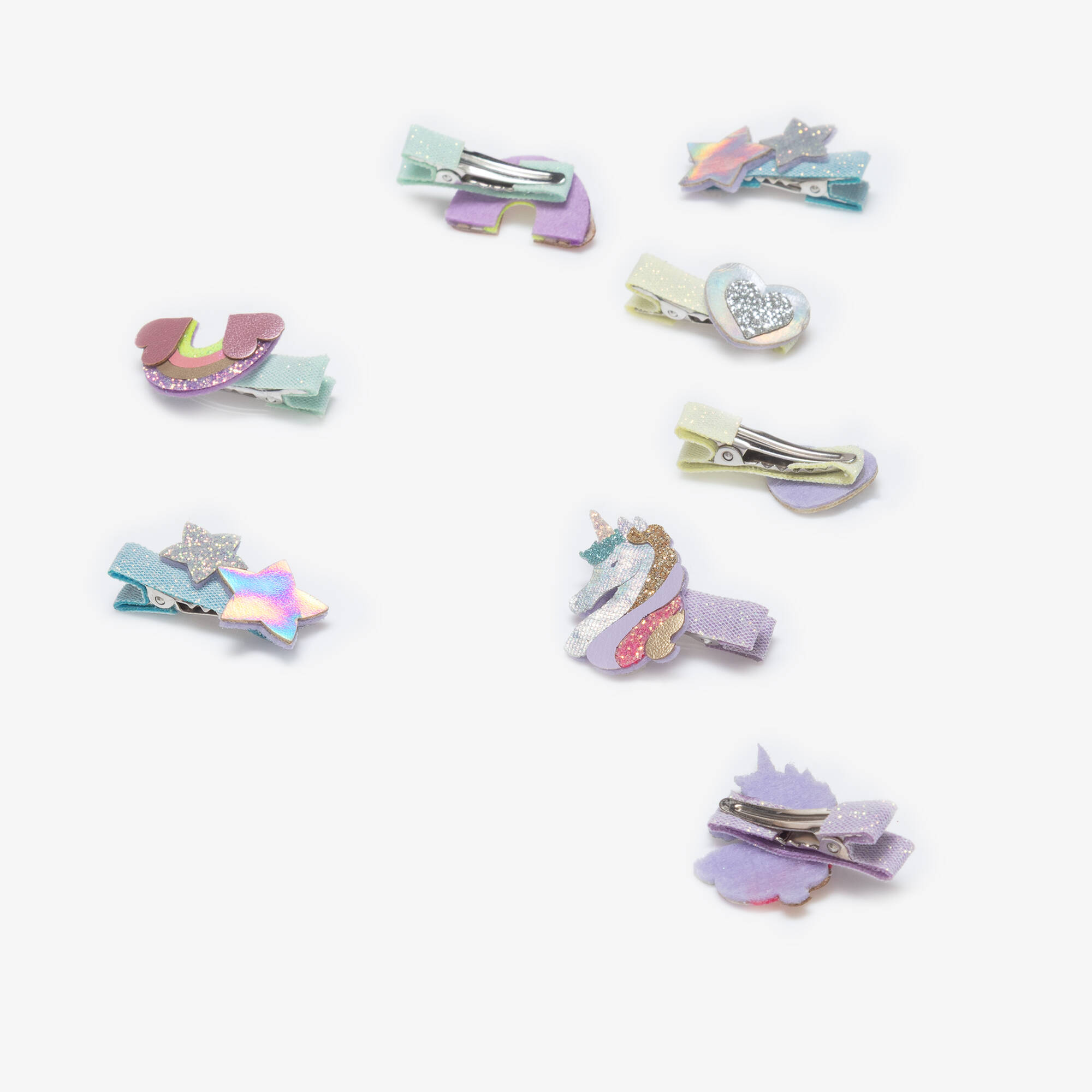 Mimi & Lula - Girls Pastel Coloured Unicorn Mini Hair Clips (8 Pack ...