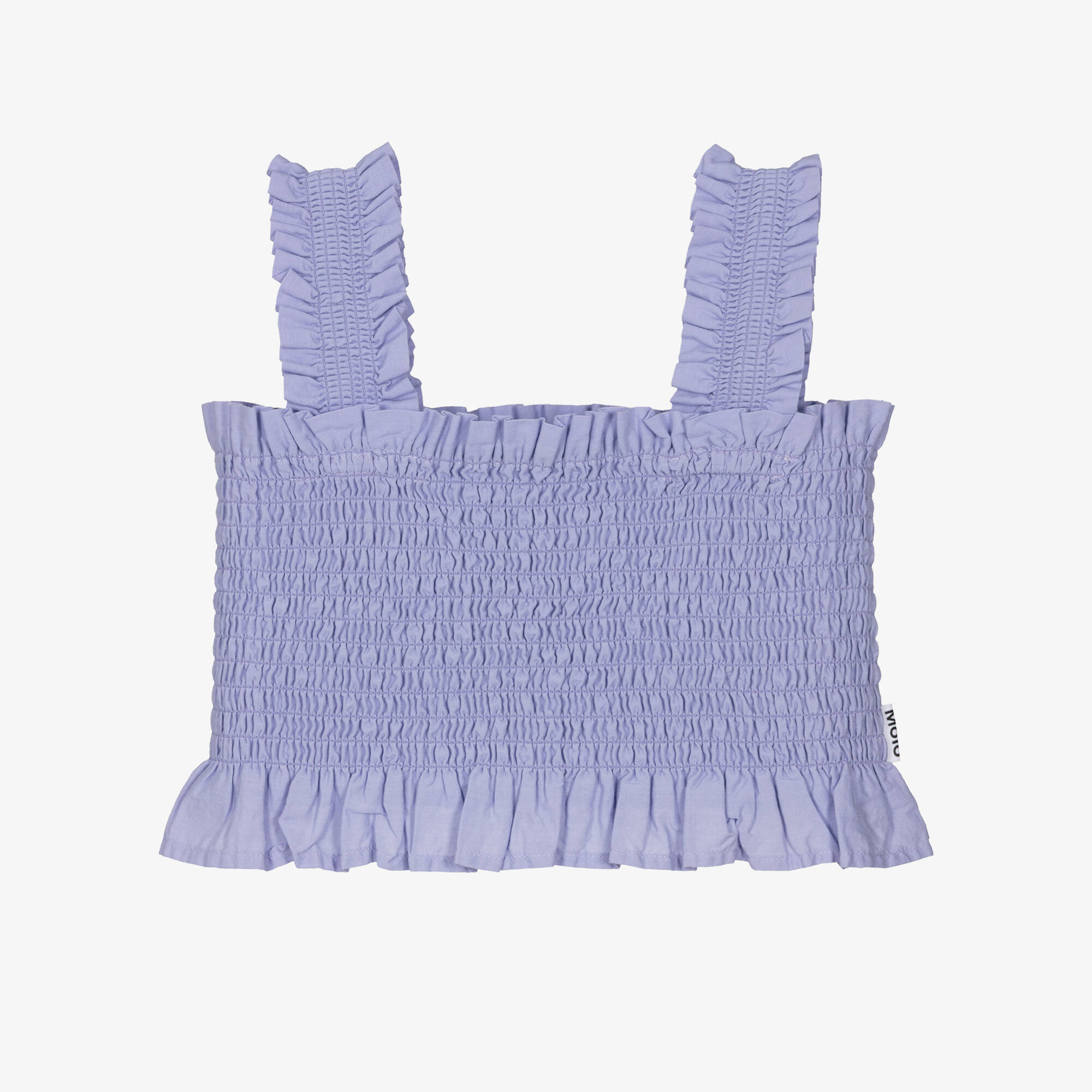 Molo - Girls Lilac Purple Shirred Cotton Sleeveless Top | Childrensalon