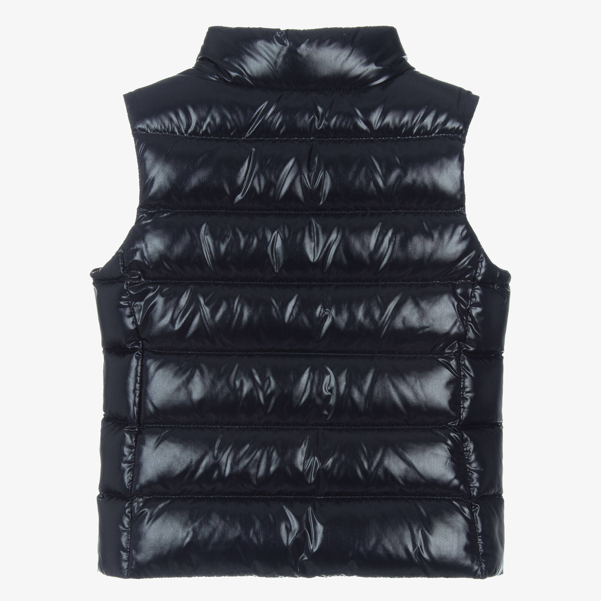 Moncler Enfant - Girls Navy Blue Down Filled Ghany Gilet | Childrensalon