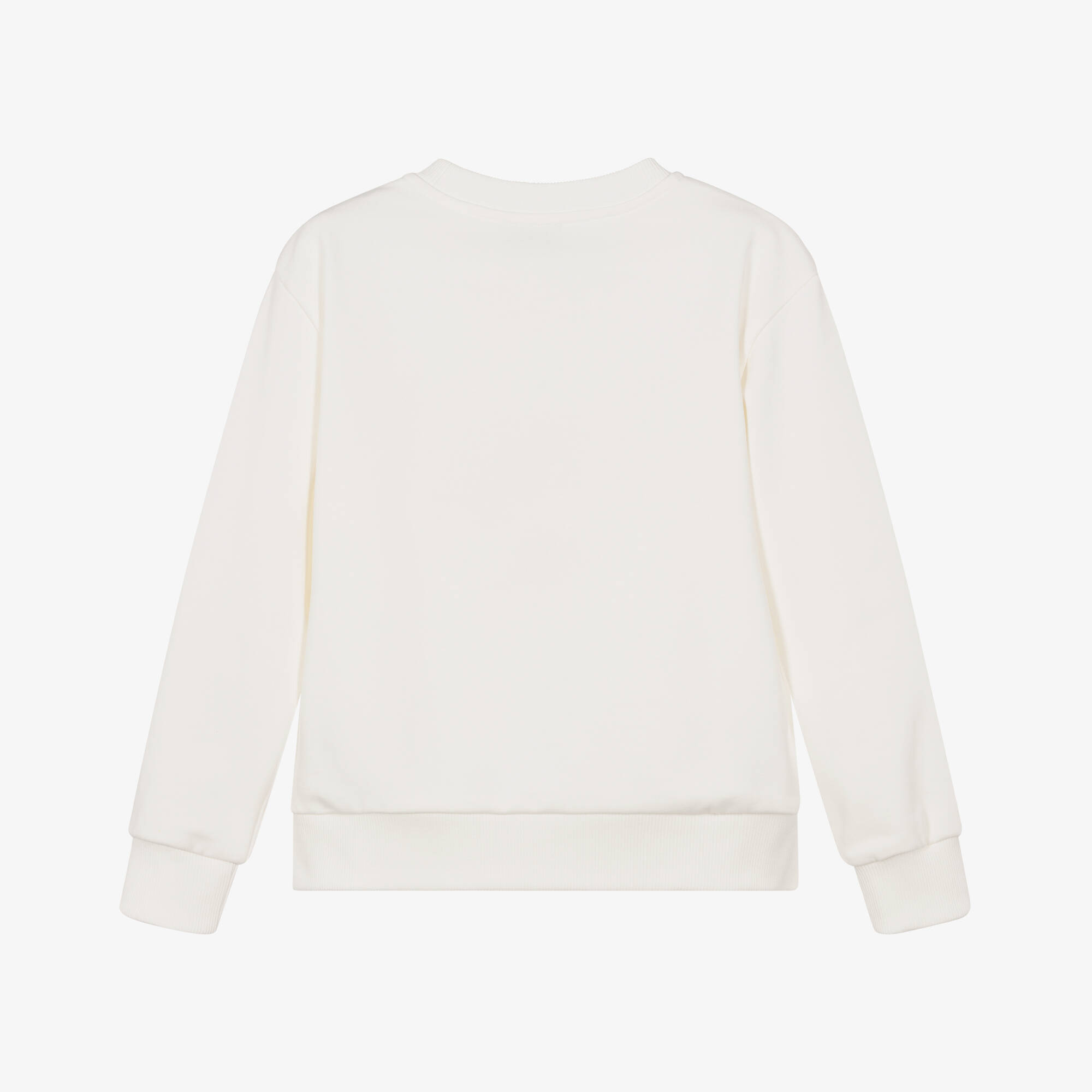 Moschino - Ivory Cotton Triple Stacked Logo Sweatshirt | Childrensalon