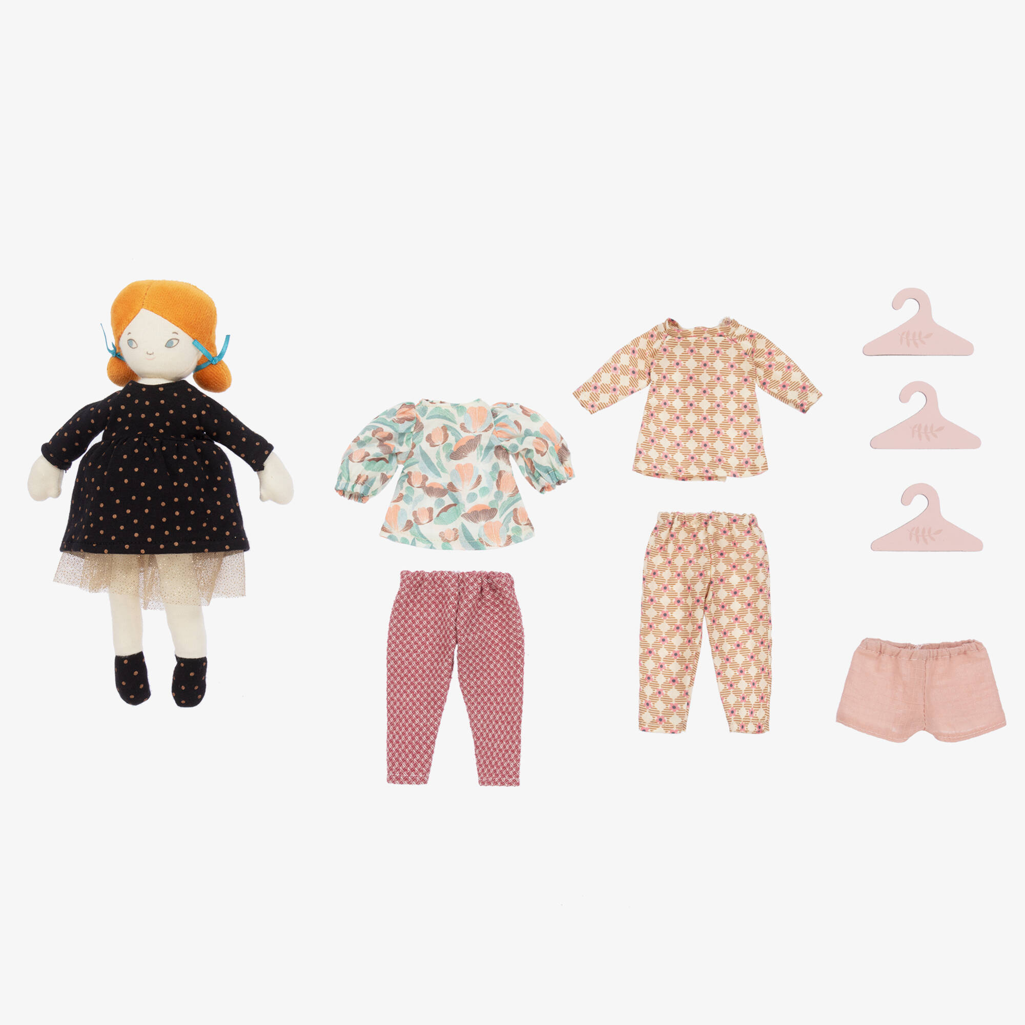 Moulin Roty - Pink Dress-Up Doll Toy (28cm) | Childrensalon