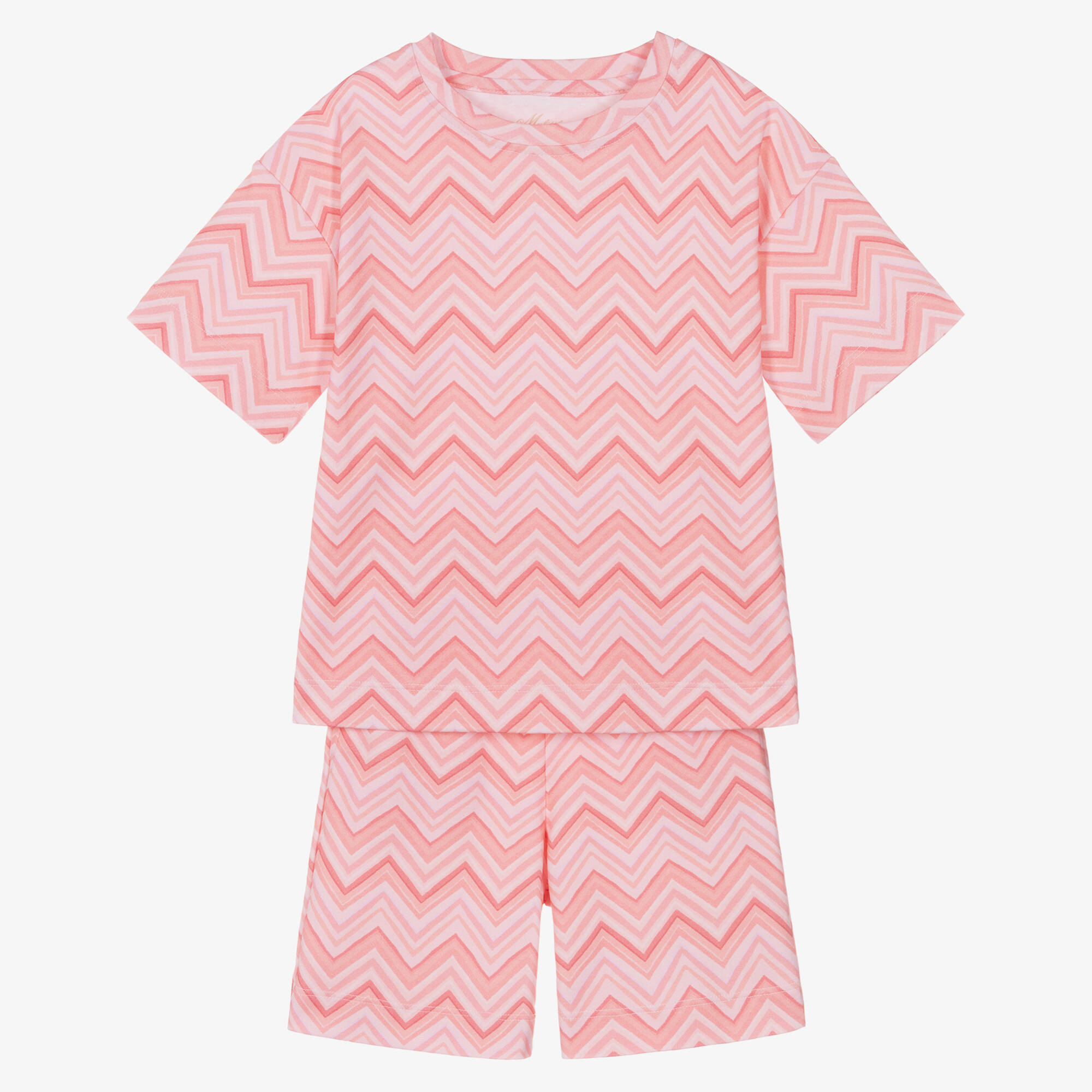 My Little Pie - Pink Zigzag Print Supima Cotton Pyjamas | Childrensalon