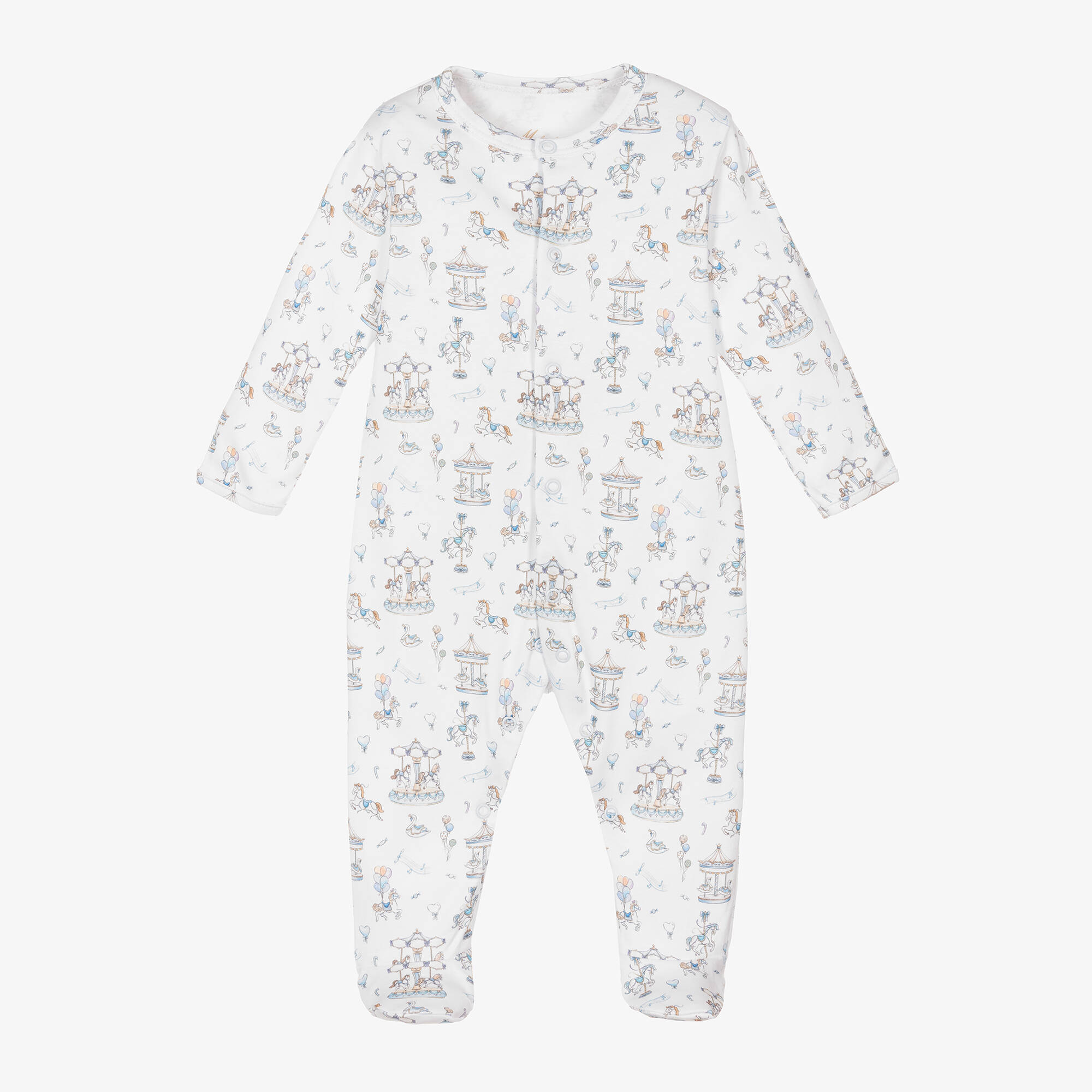 My Little Pie - White Cotton Bon Bon Print Babygrow | Childrensalon