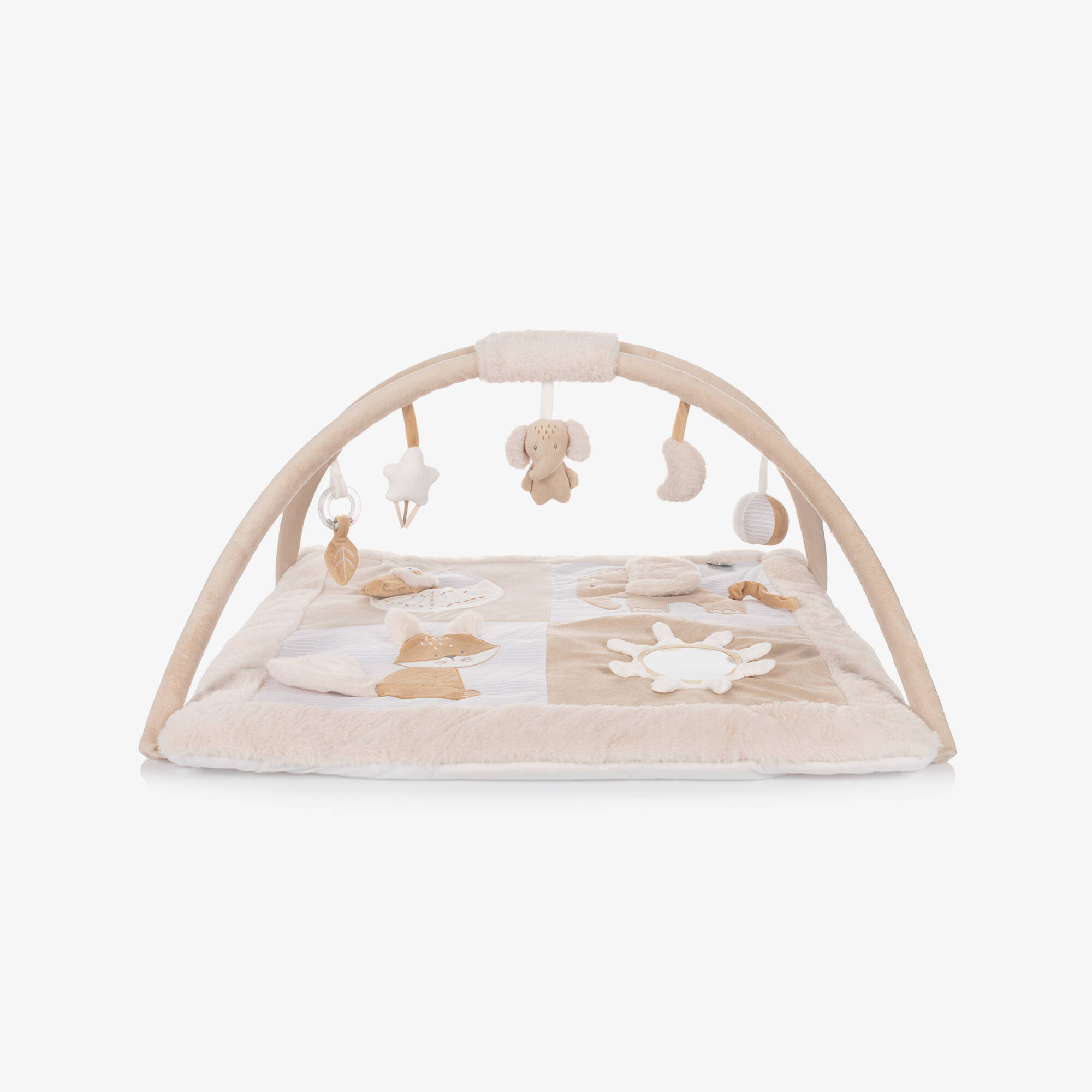 Nattou - Baby Beige Activity Playmat with Arch (80cm) | Childrensalon