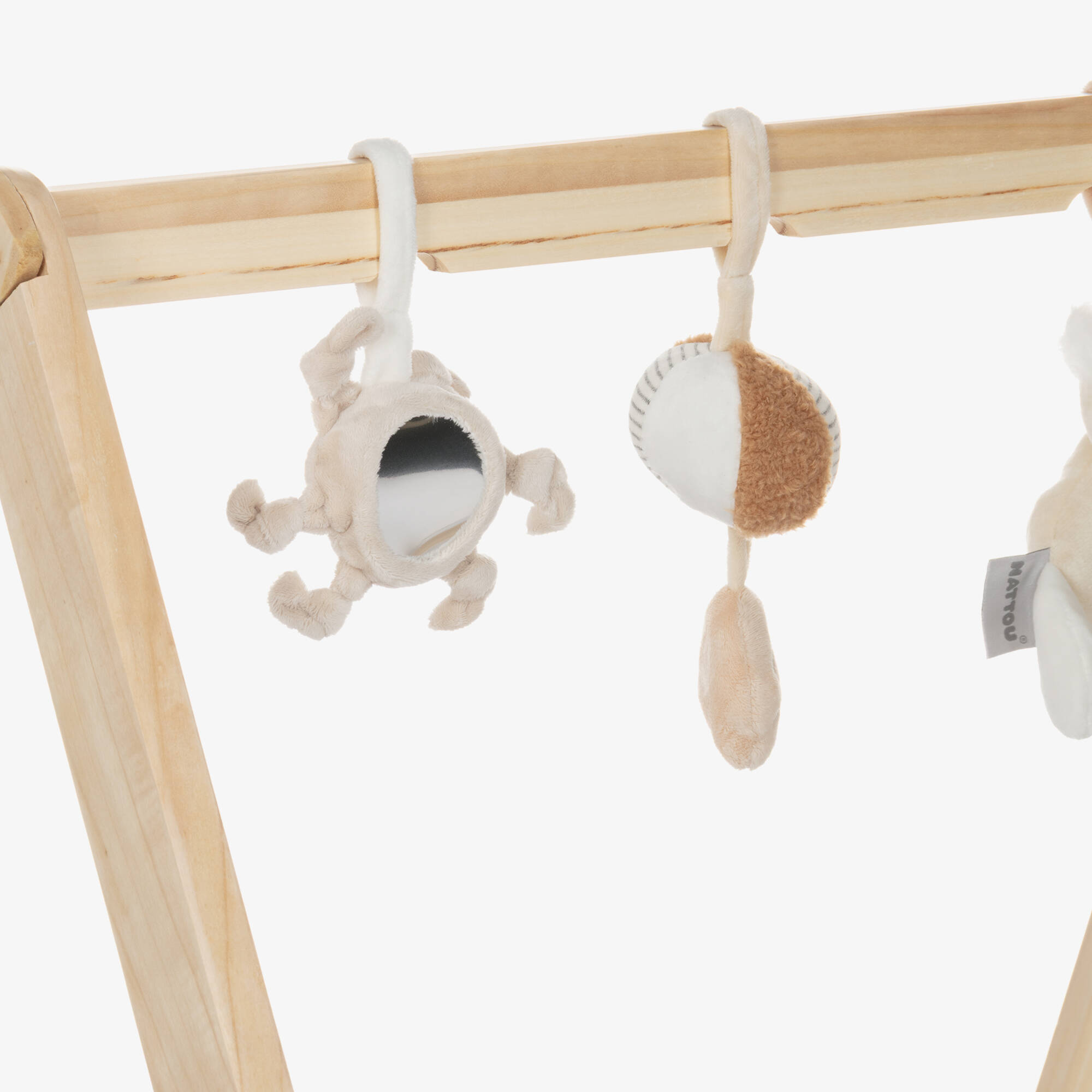 Nattou - Baby Wooden Activity Arch with Hanging Toys (60cm) | Childrensalon