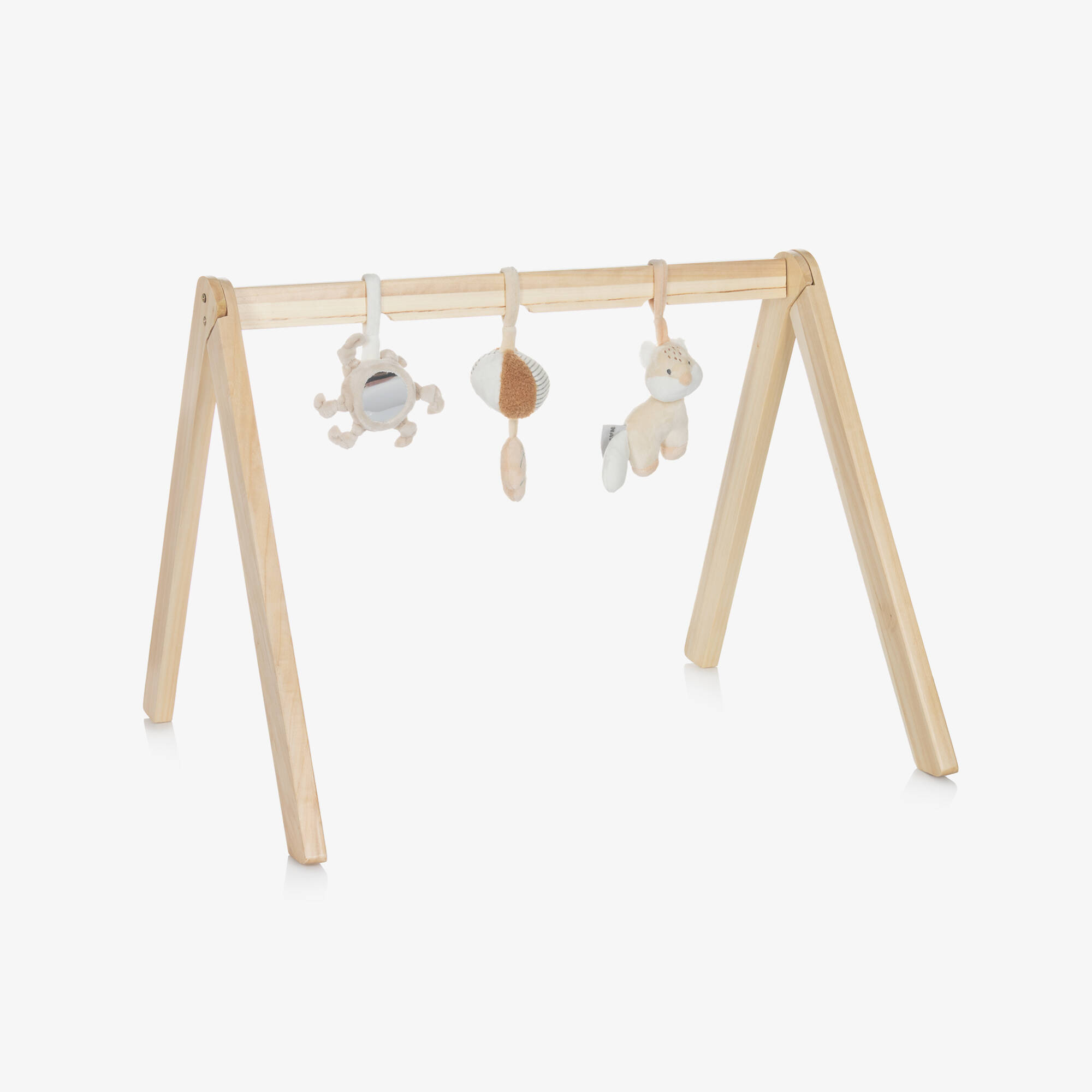 Nattou - Baby Wooden Activity Arch with Hanging Toys (60cm) | Childrensalon