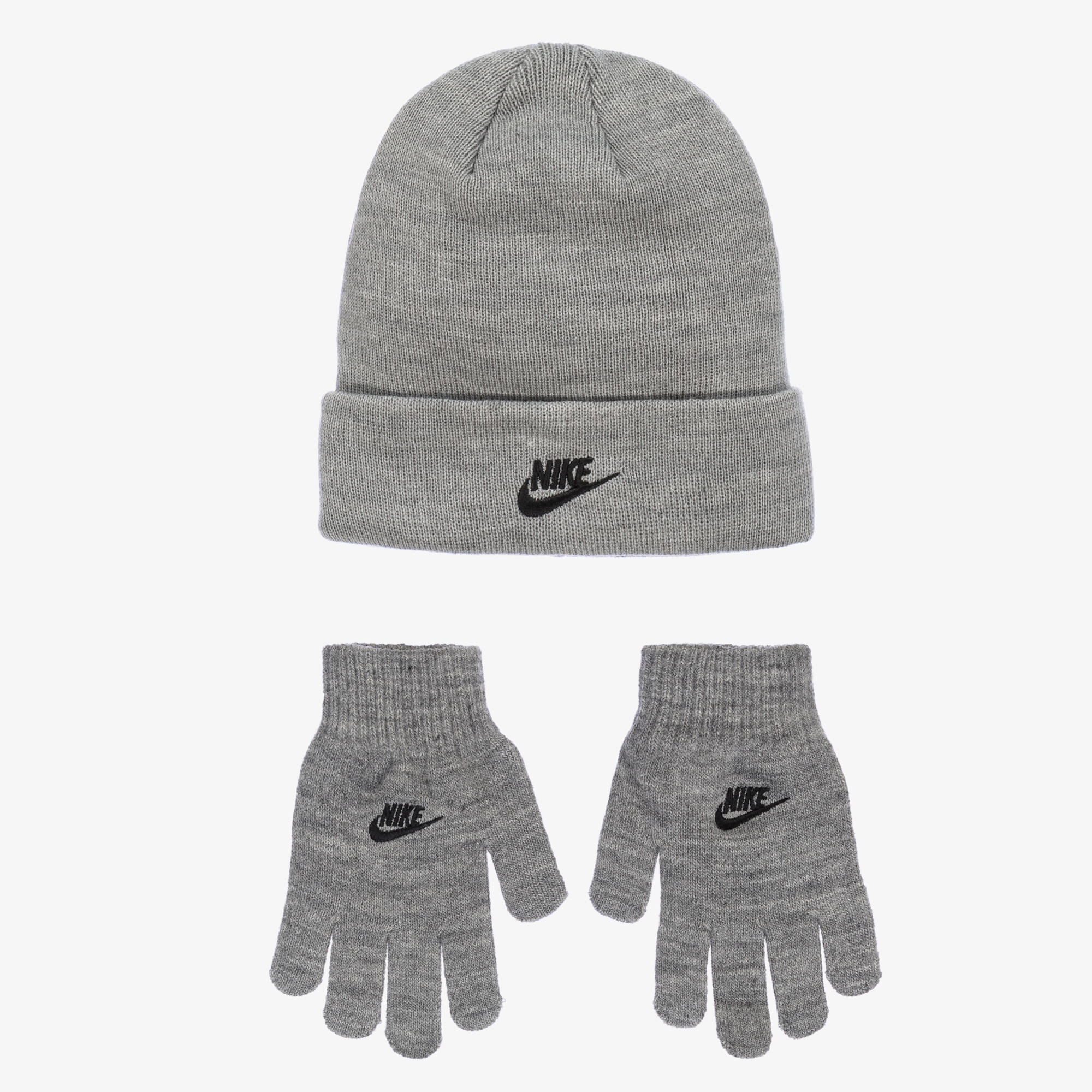 Nike - Grey Knitted Hat Set | Childrensalon