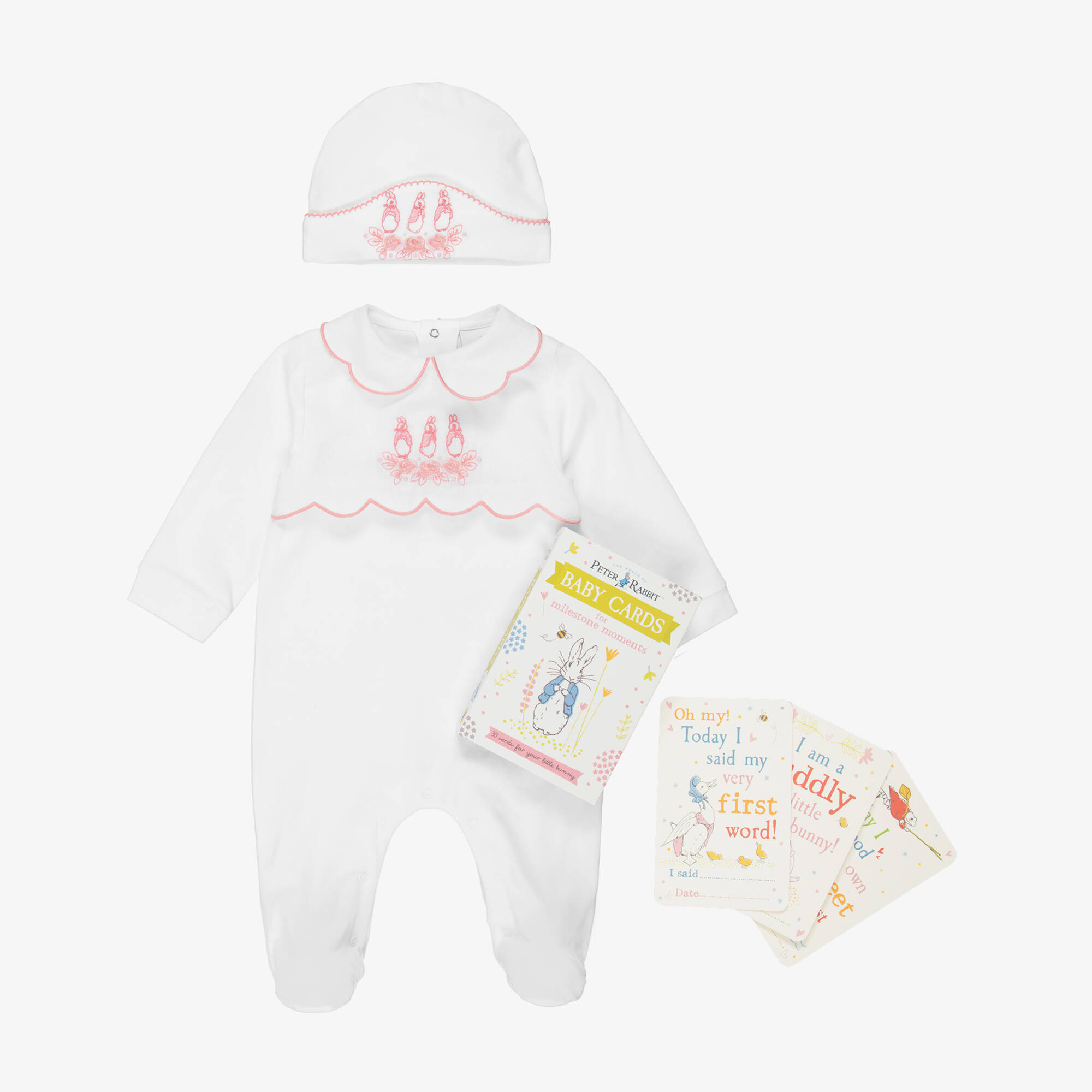 Peter Rabbit™ by Childrensalon - Baby Girls White & Pink Peter Rabbit ...