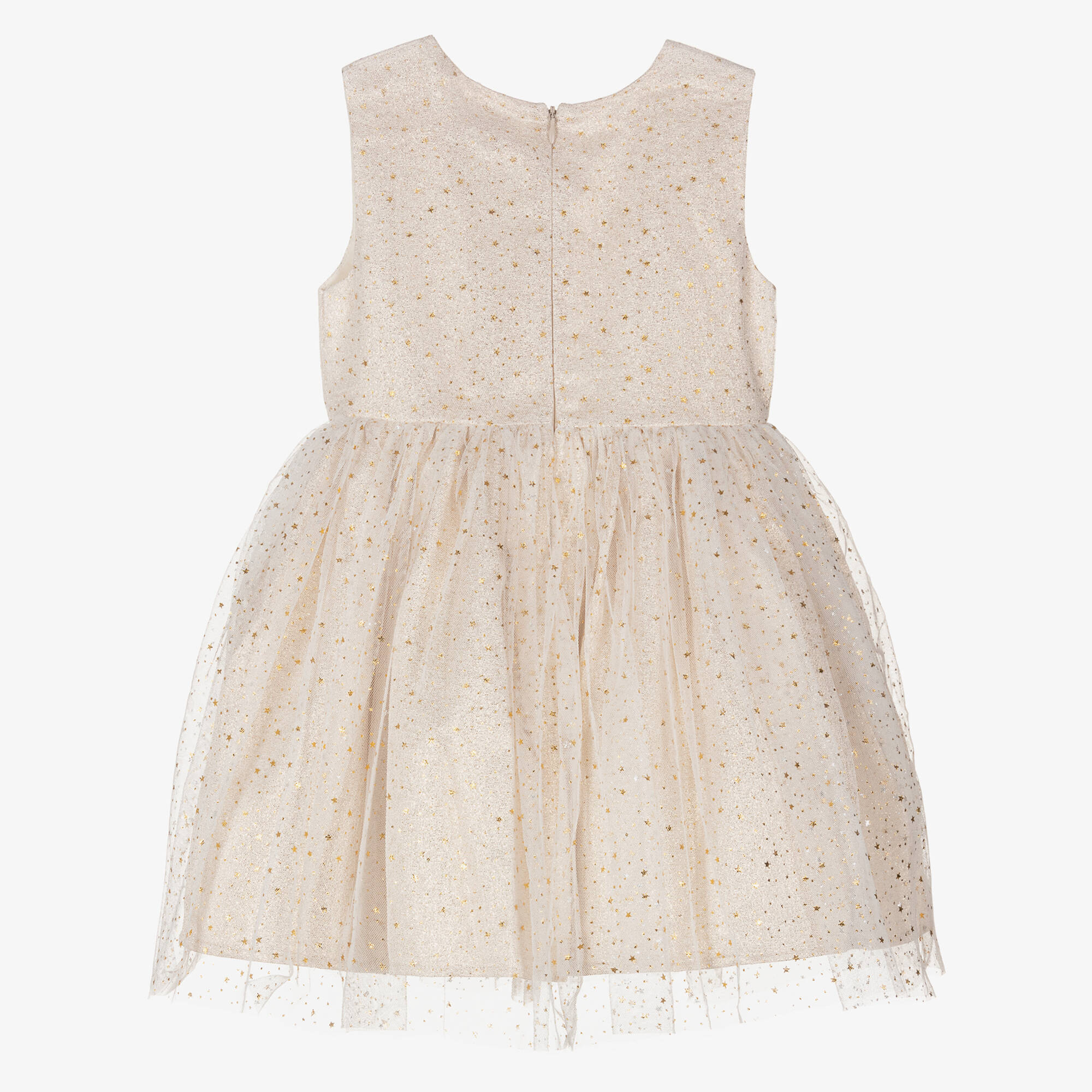 Rachel Riley - Girls Gold Glitter & Star Dress | Childrensalon