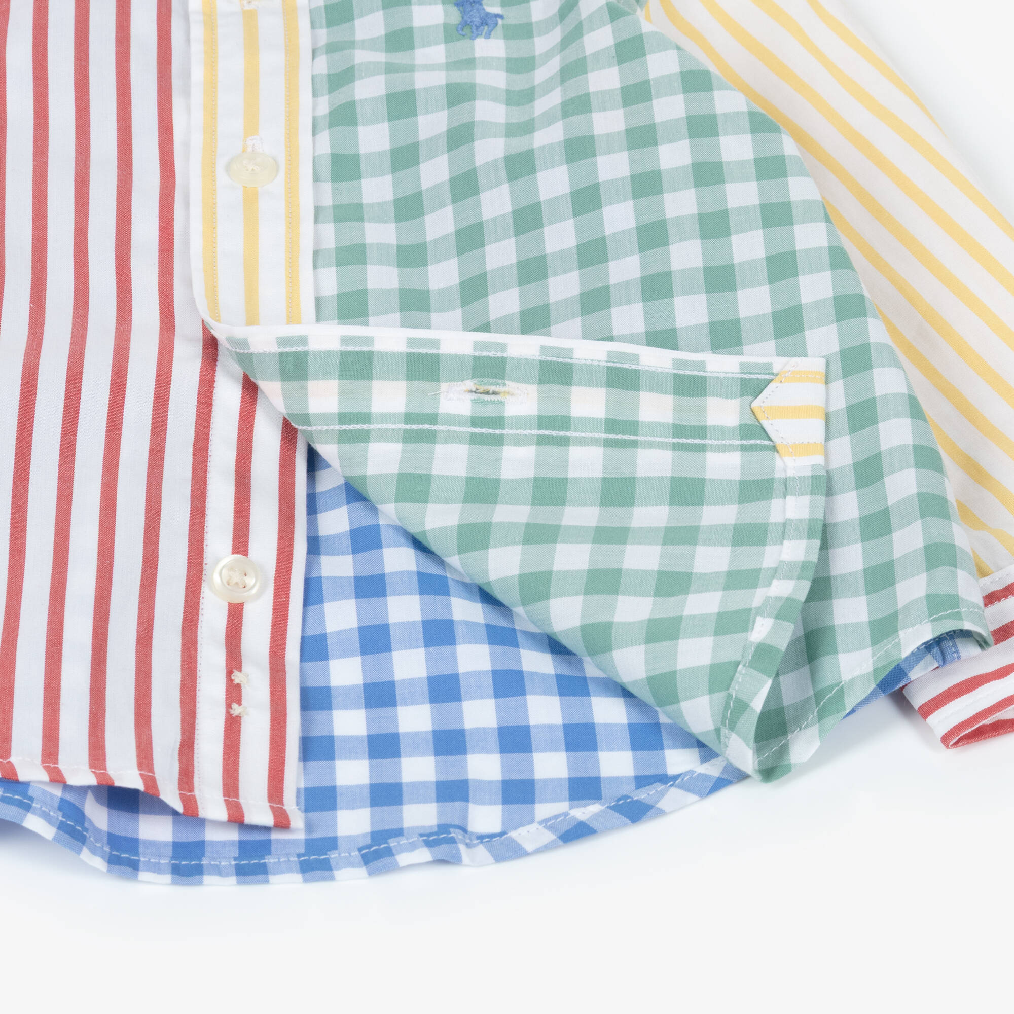 Ralph Lauren - Boys Colourful Gingham Cotton Shirt & Shorts Set ...