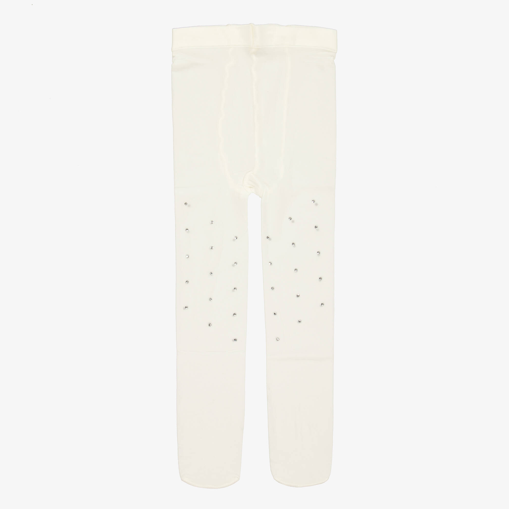 Sevva - Girls Ivory Diamanté Tights | Childrensalon