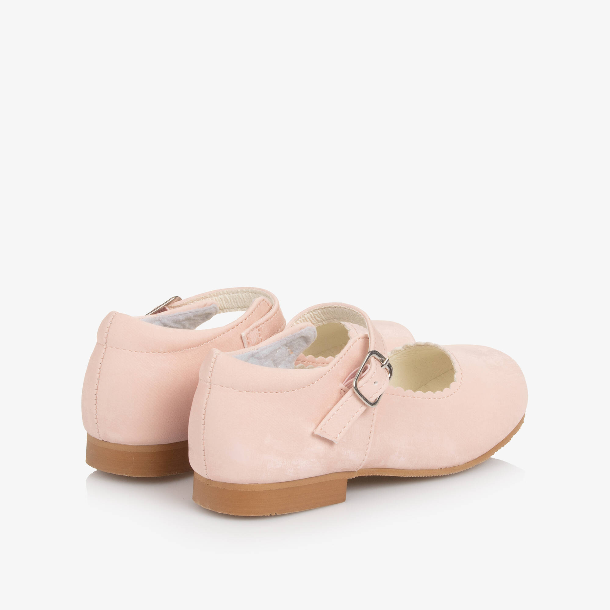 Sevva - Girls Pink Faux Suede Leather Shoes | Childrensalon