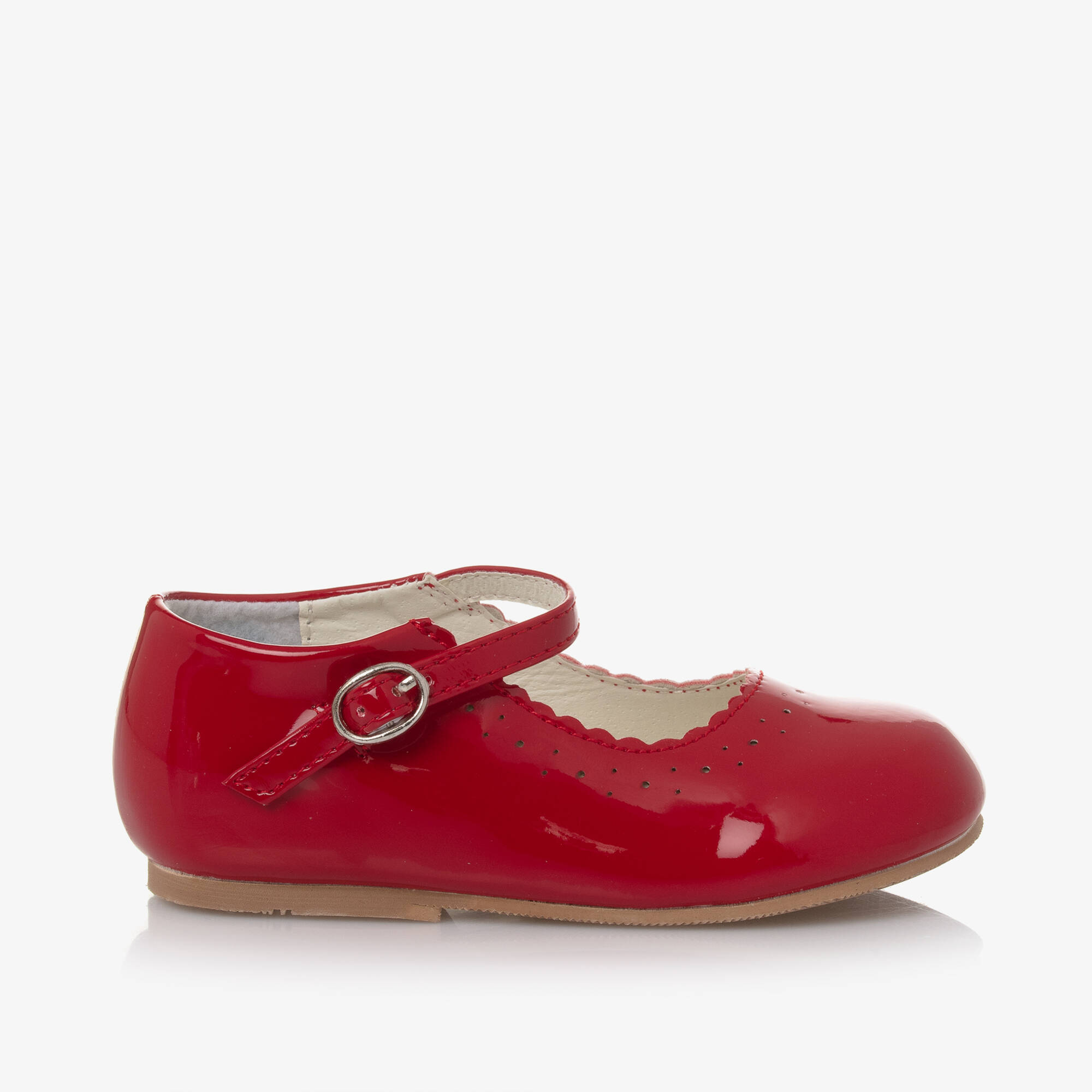 Sevva - Girls Red Faux Patent Leather Shoes | Childrensalon