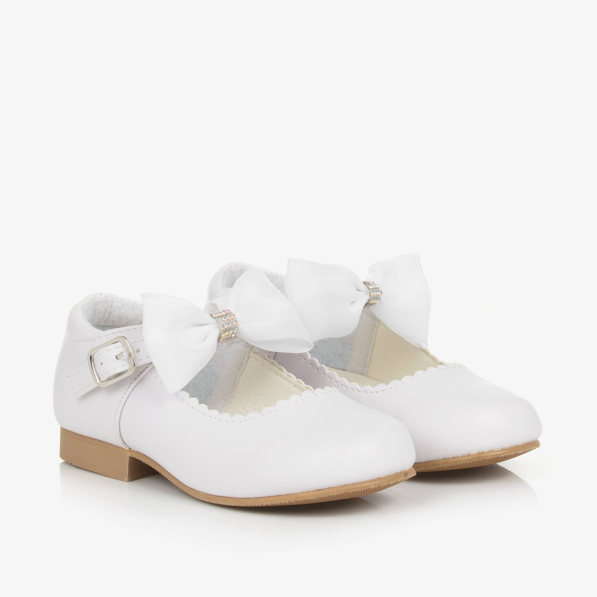 Sevva - Girls White Mary Jane Shoes | Childrensalon