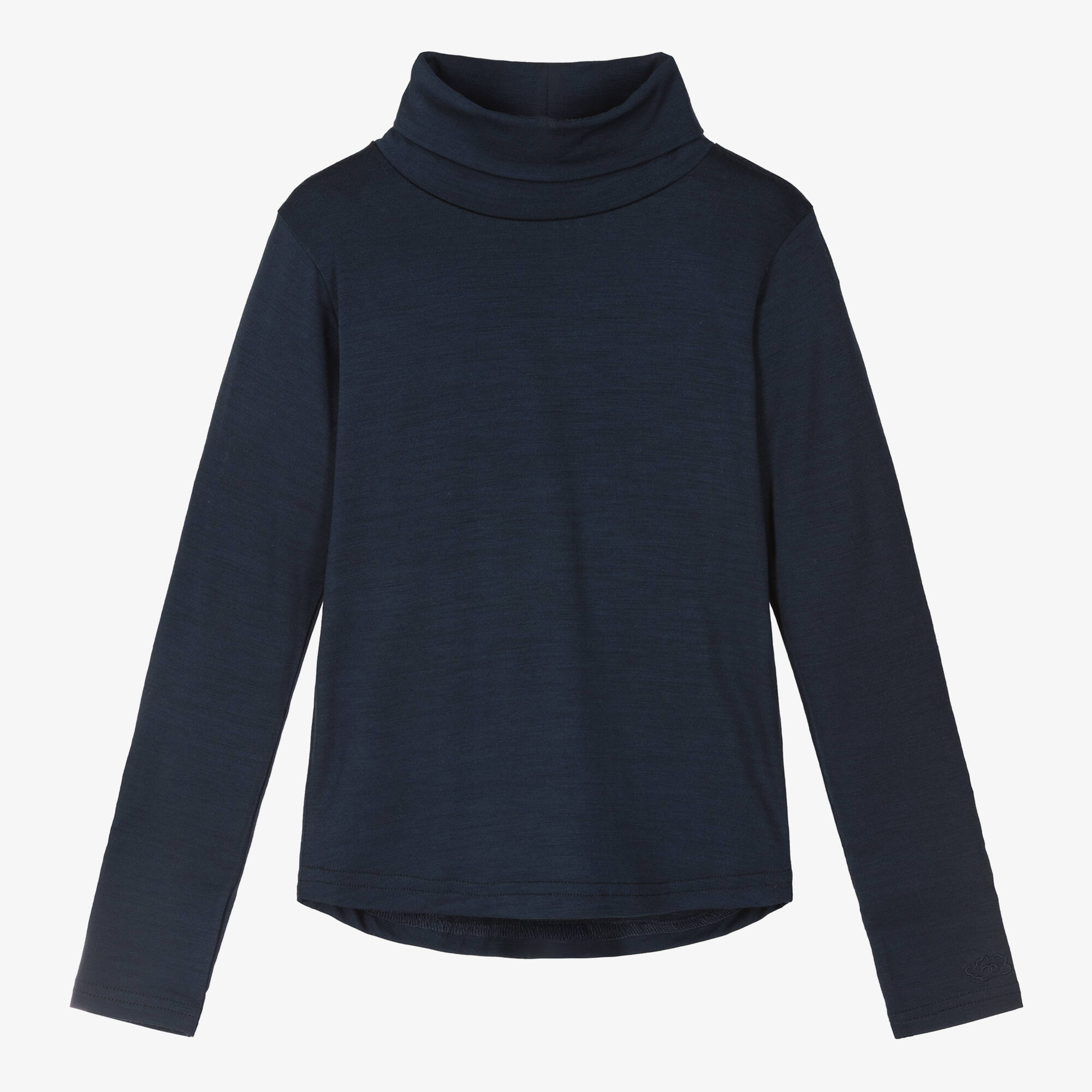 Smalls Merino - Navy Blue ZQ Merino Wool Roll Neck Thermal Top ...