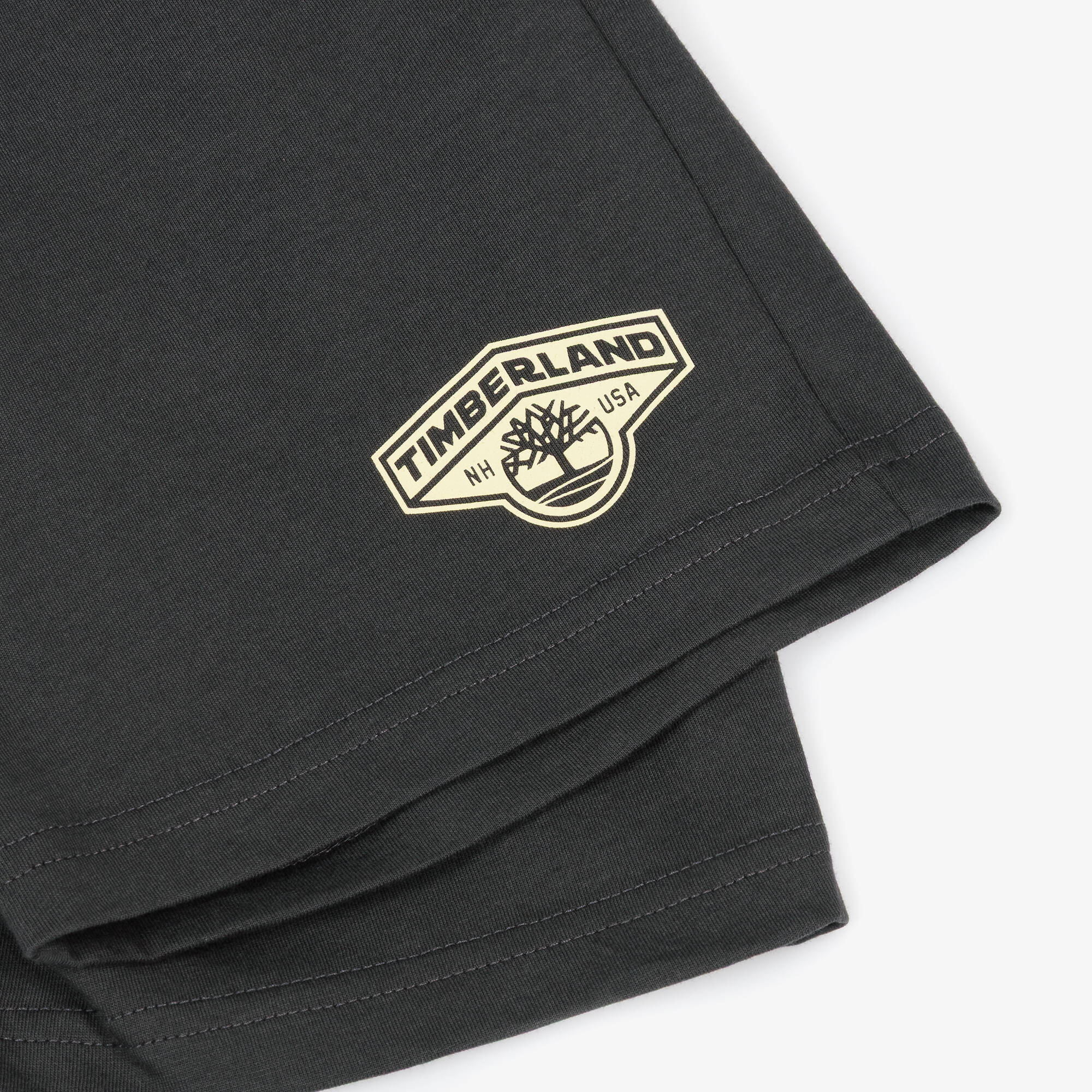 Timberland - Boys Pale Yellow & Dark Grey Cotton Shorts Set | Childrensalon