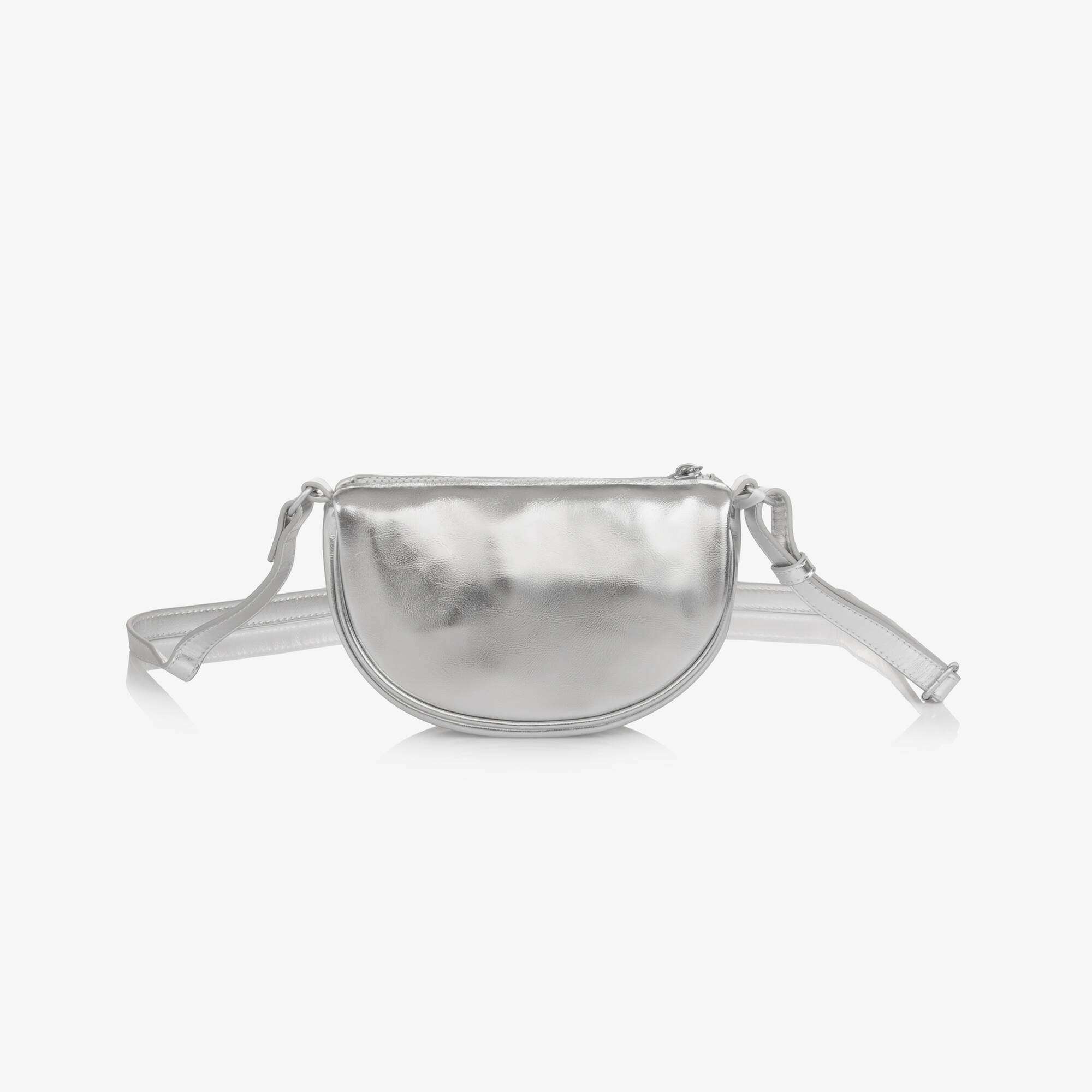 Tommy Hilfiger - Girls Silver Faux Leather Logo Shoulder Bag (18cm ...
