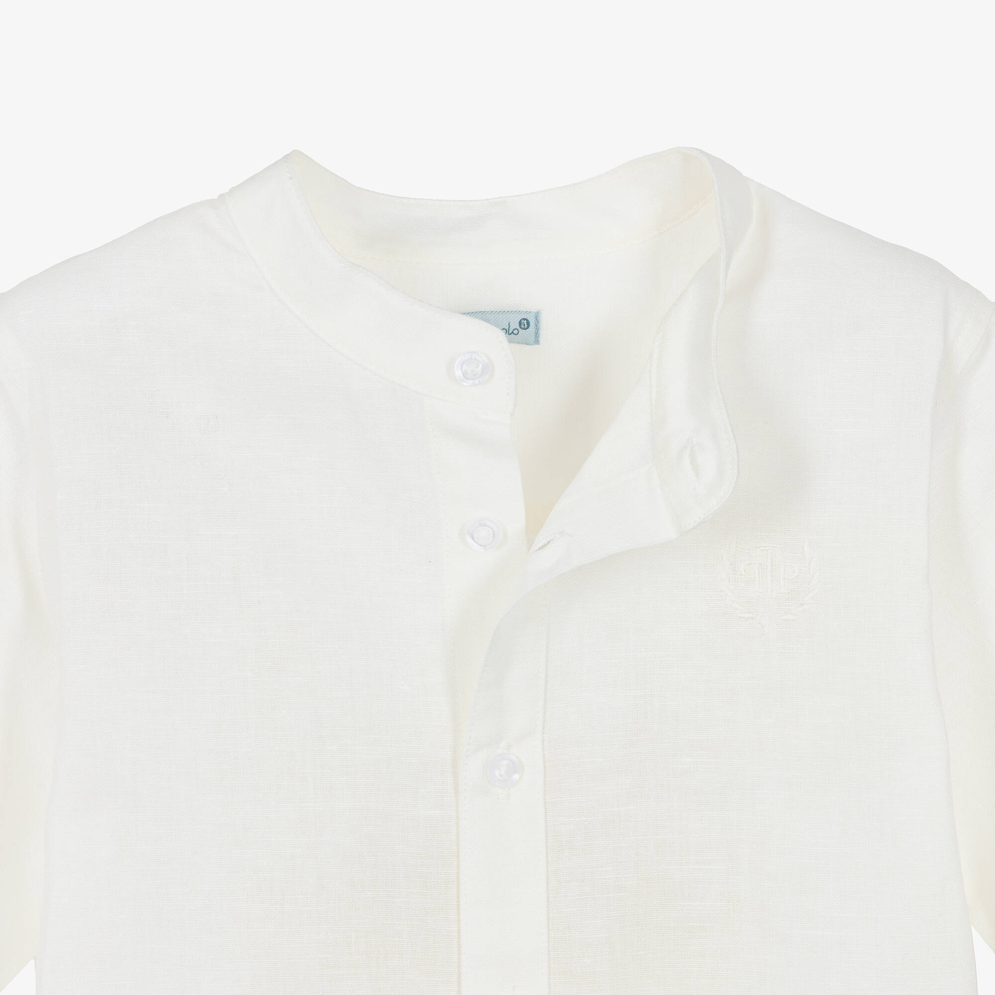 Tutto Piccolo - Boys Ivory & Beige Linen Blend Shirt & Shorts Set ...