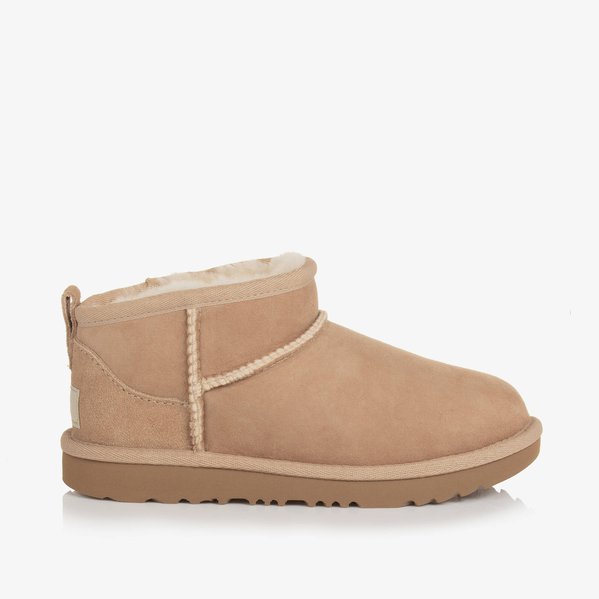 UGG - Beige Classic Ultra Mini II Suede Boots | Childrensalon