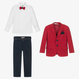 Beau KiD - Boys Red & Blue Suit | Childrensalon