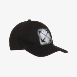 Off-White - Boys Black Cotton Arrows Cap | Childrensalon