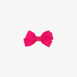 Peach Ribbons - Coral Pink Bow Hair Clip (7cm) | Childrensalon