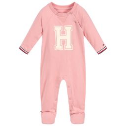 Tommy Hilfiger - Pink Cotton Babysuit | Childrensalon