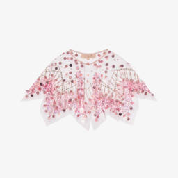 Tutu du Monde - Girls Pink Tulle & Sequin Cape | Childrensalon