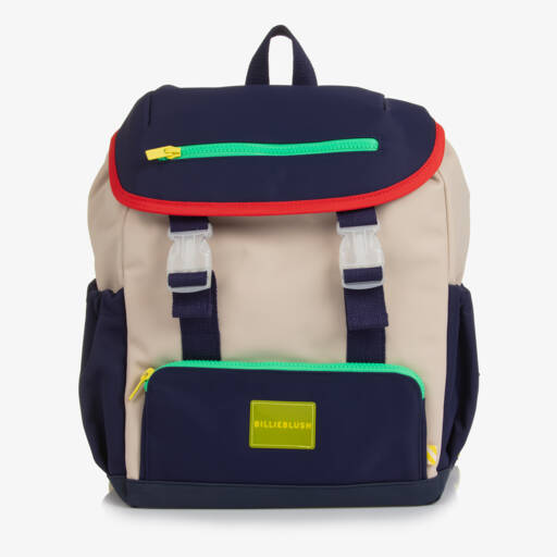 Billieblush - Girls Pink Striped Sequin Backpack (35cm) | Childrensalon