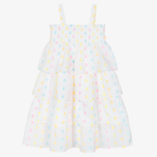 Billieblush - Girls White Towelling Playsuit | Childrensalon