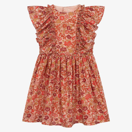 Bonpoint - Girls Yellow Floral Liberty Print Dress | Childrensalon