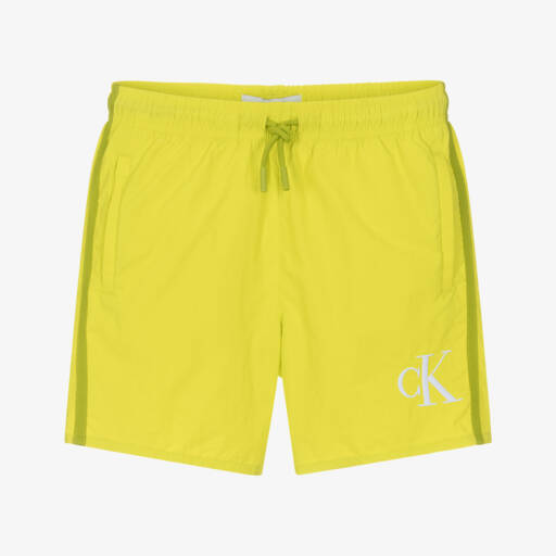 MSGM - Yellow & Black Swim Shorts | Childrensalon