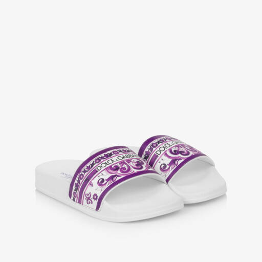 Dolce & Gabbana - Teen Girls Black Zebra Sliders | Childrensalon