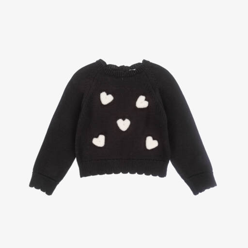 Dr. Kid - Girls Ivory Cotton Cherry Embroidery Sweater | Childrensalon