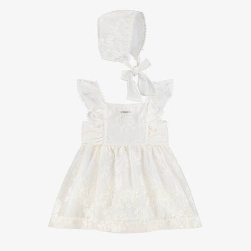 Foque - Girls Green Cotton Dress Set | Childrensalon