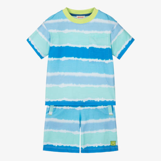 Joyday - Girls Blue Cotton Shorts Set | Childrensalon