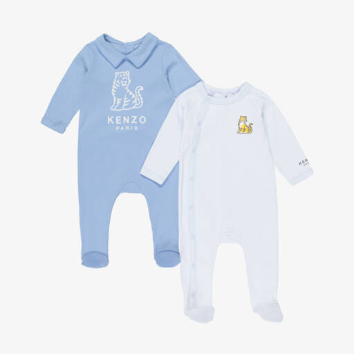 KENZO KIDS - Pink Cotton Jungle Babysuit Set | Childrensalon