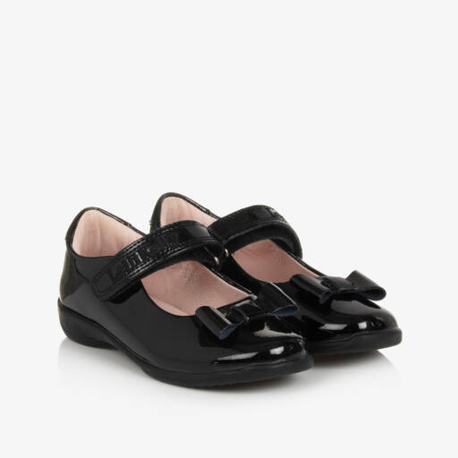 Lelli Kelly - Girls Black Patent Leather Wide Fit Shoes with Diamanté ...