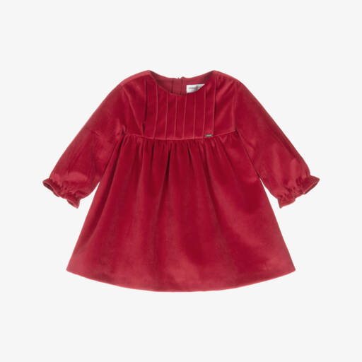 Mayoral - Girls Red Satin Dress | Childrensalon