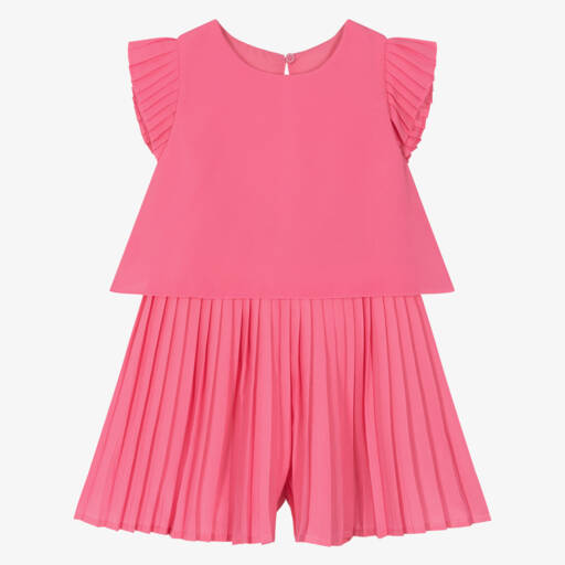 Billieblush - Girls White Towelling Playsuit | Childrensalon
