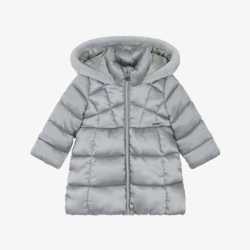 Mayoral - Girls Ivory Reversible Coat | Childrensalon