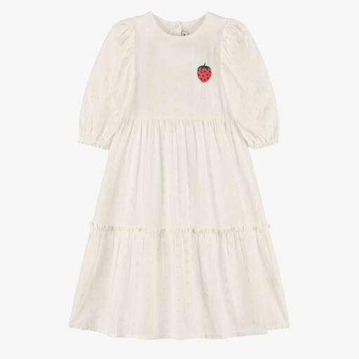 Mini Rodini - Girls Pink Organic Cotton Pelican Dress | Childrensalon