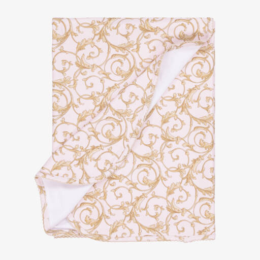 The Little Tailor - Pink Knitted Blanket (80cm) | Childrensalon