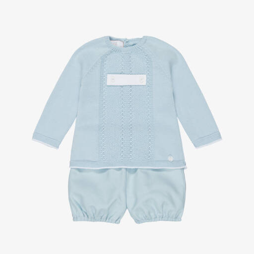 PAZ Rodríguez - Boys Beige Cotton & Wool Shorts Set | Childrensalon