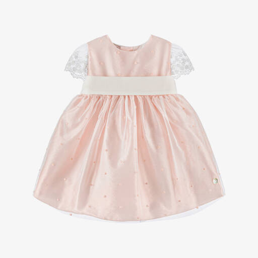 PAZ Rodríguez - Girls Green Floral Smocked Cotton Dress | Childrensalon