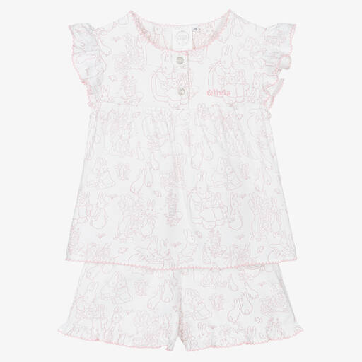 Peter Rabbit™ by Childrensalon - Girls Pink Cotton Pyjamas | Childrensalon
