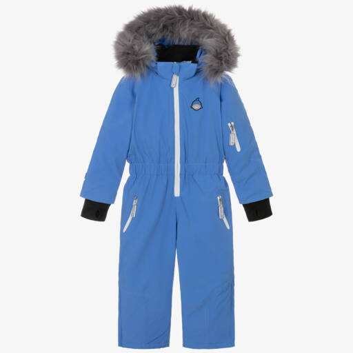 Sofija - Blue Crown Baby Snowsuit | Childrensalon