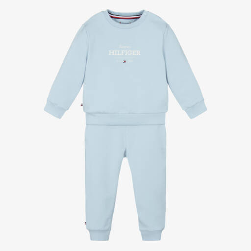 Tommy Hilfiger - Boys Blue Cotton Tracksuit | Childrensalon